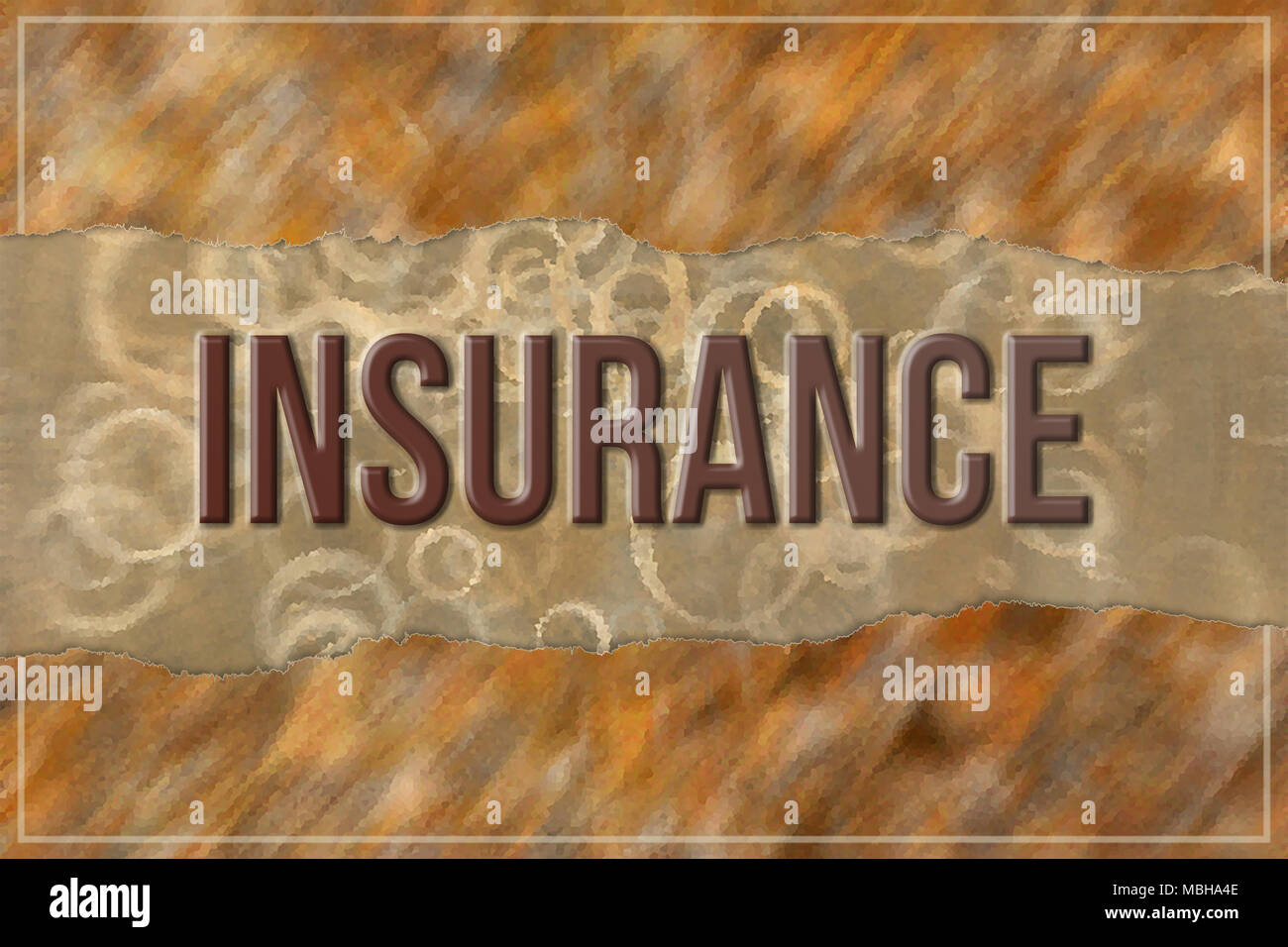 Insurance, business & finance conceptual words, with texture background ...
