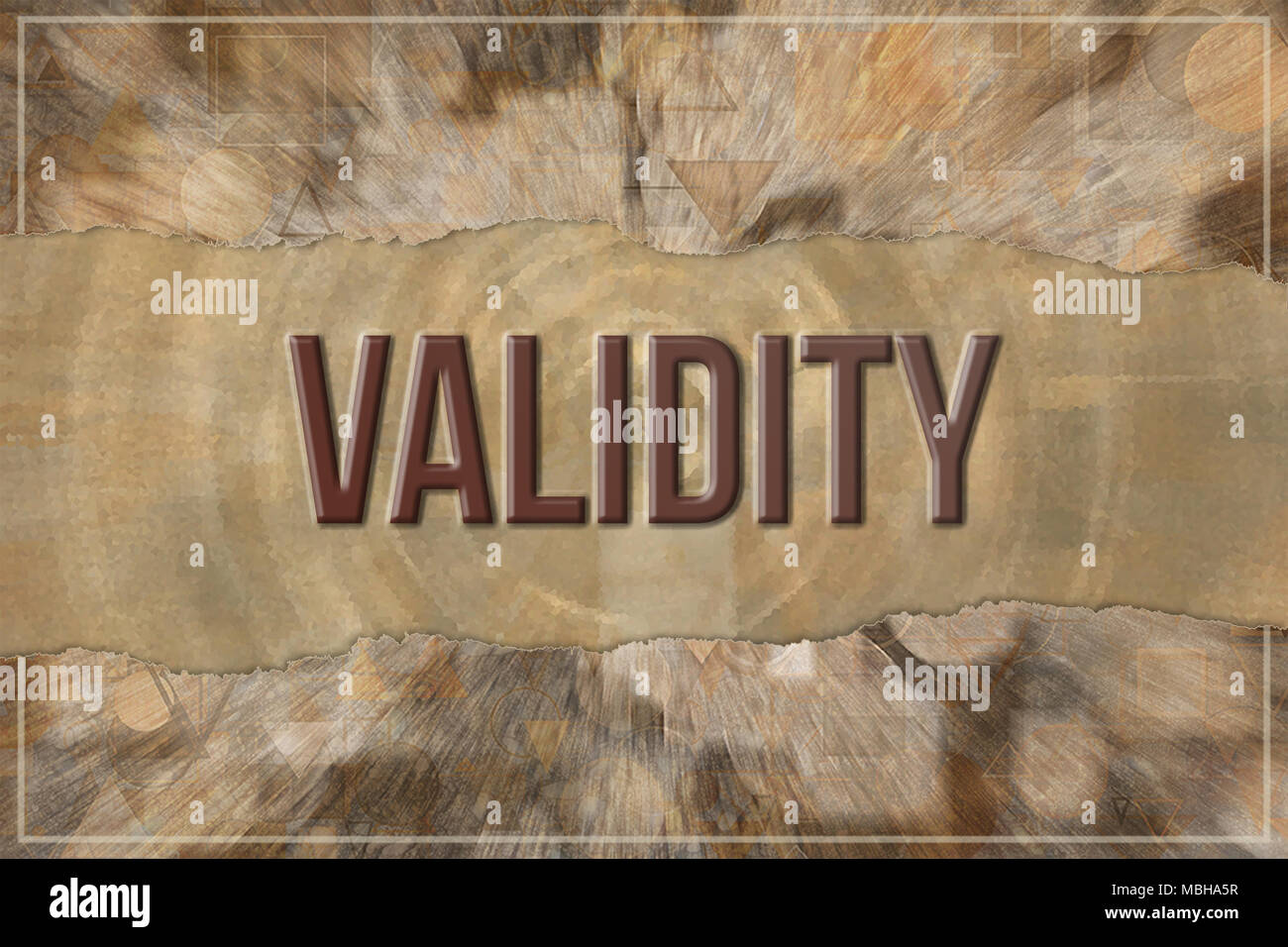 Validity, business & finance conceptual words, with texture background ...