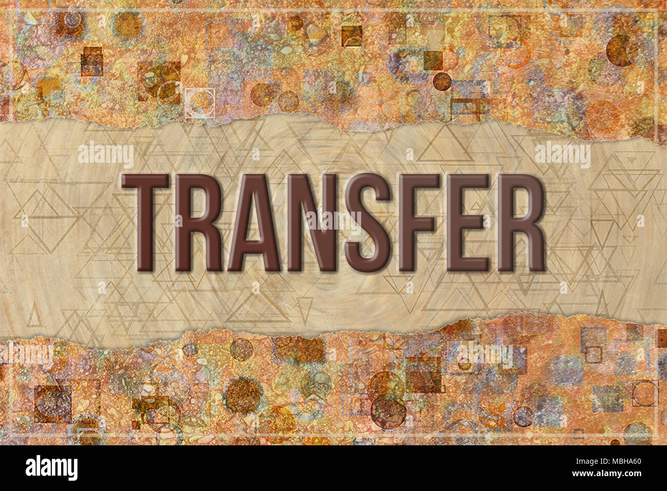 Transfer, business & finance conceptual words, with texture background ...
