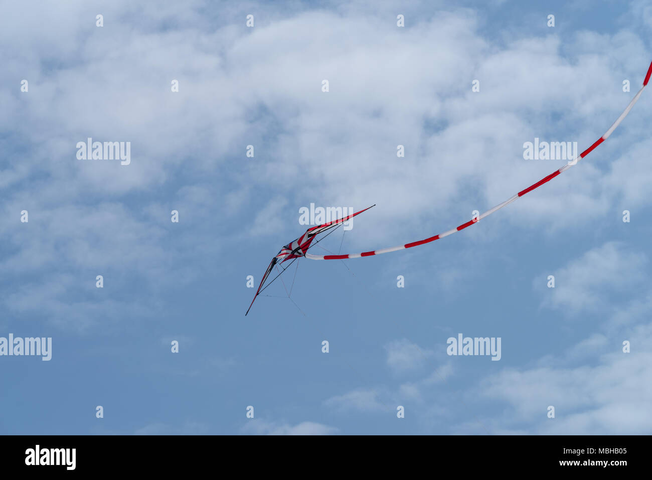 Low angle view of kite flying against clear sky Stock Photo - Alamy