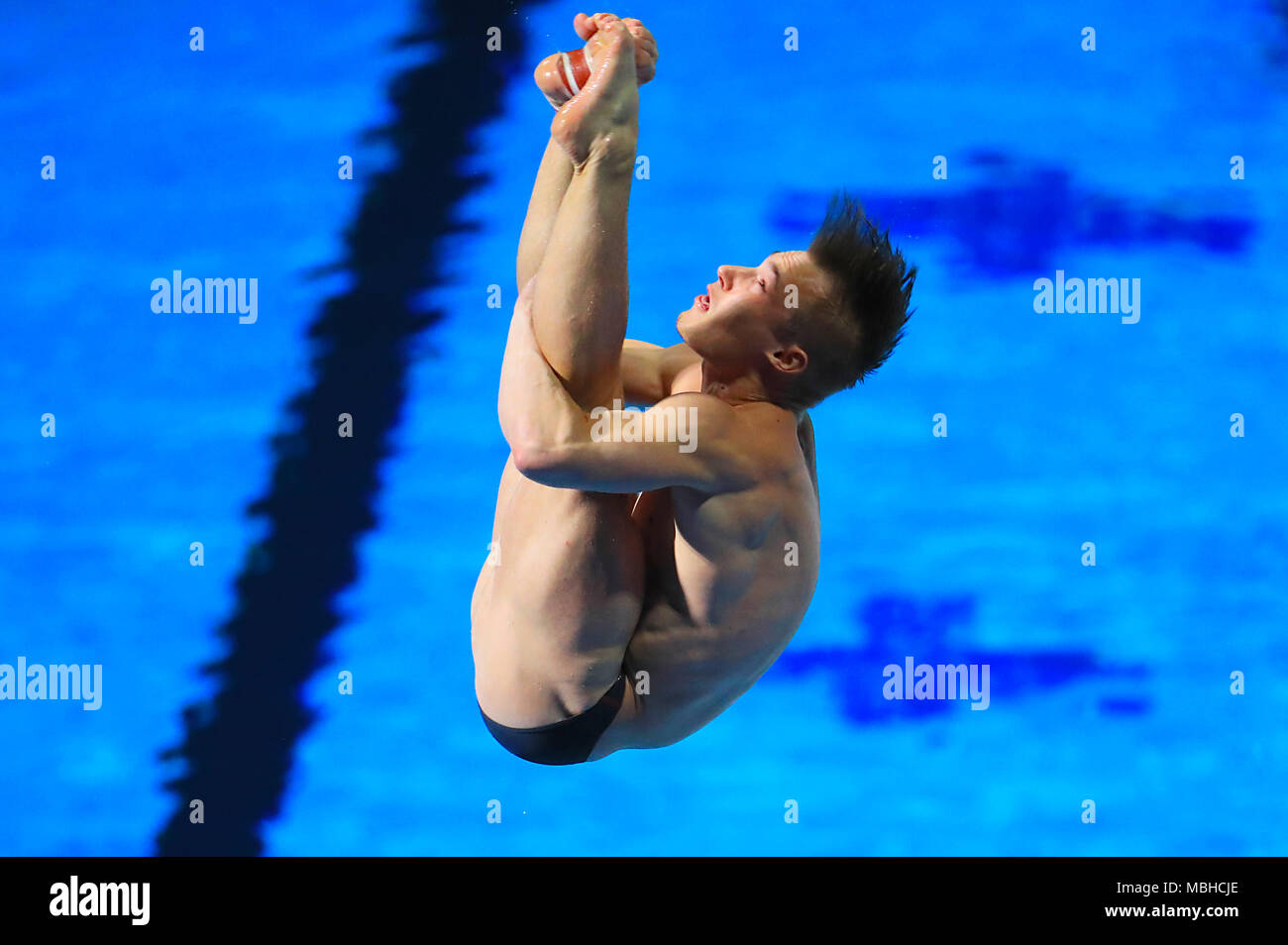 Mens 1m springboard final optus aquatic centre hi-res stock photography ...
