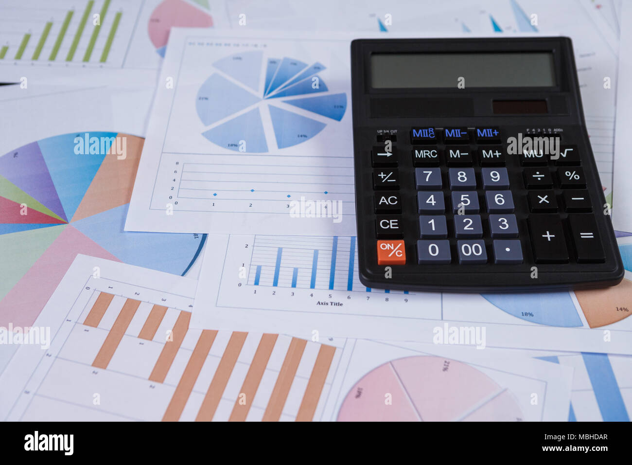 Financial accounting stock market graphs analysis Stock Photo - Alamy