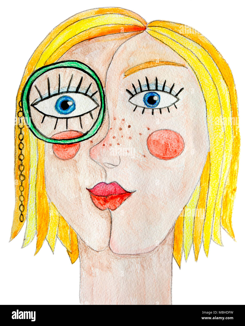 Abstract portrait art hi-res stock photography and images - Alamy