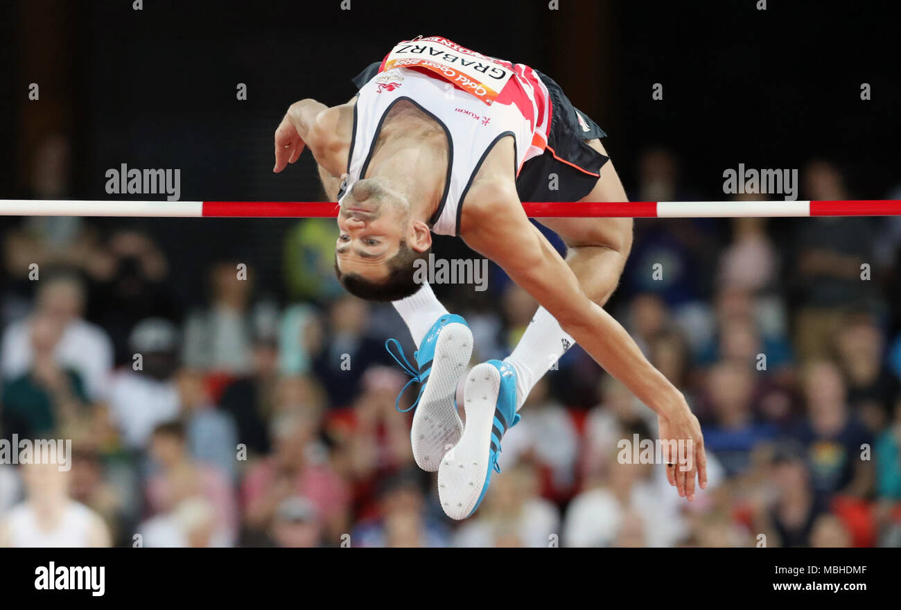 England's Robbie Grabarz in the Men's High Jump Final at the Carrara ...