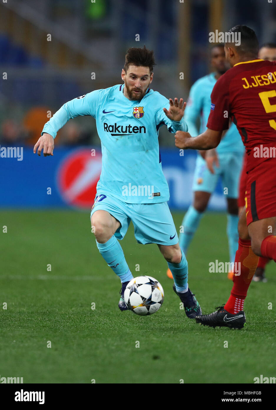 Rome Italy April 10 2018 Barcellona's Lionel Messi during the Quarter ...