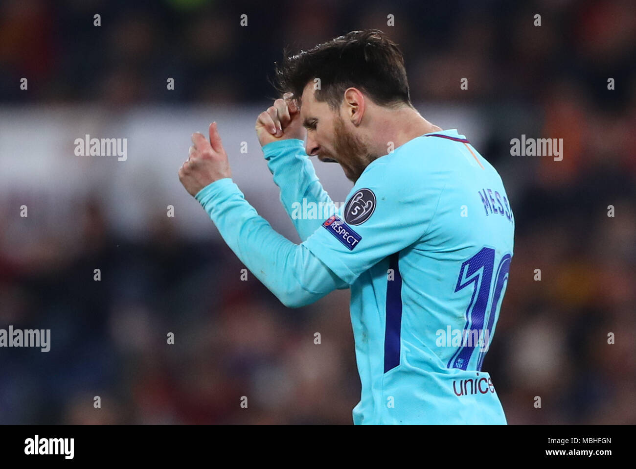 Rome Italy April 10 2018 Barcellona's Lionel Messi during the Quarter ...