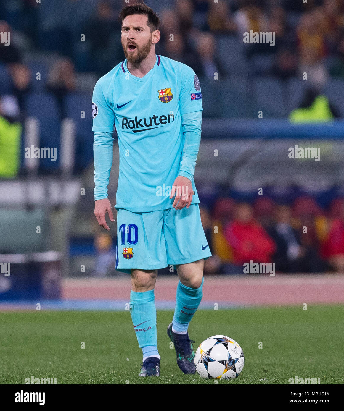 Rome, Italy. 10th Apr, 2018. Lionel Messi of Barcelona during the UEFA ...