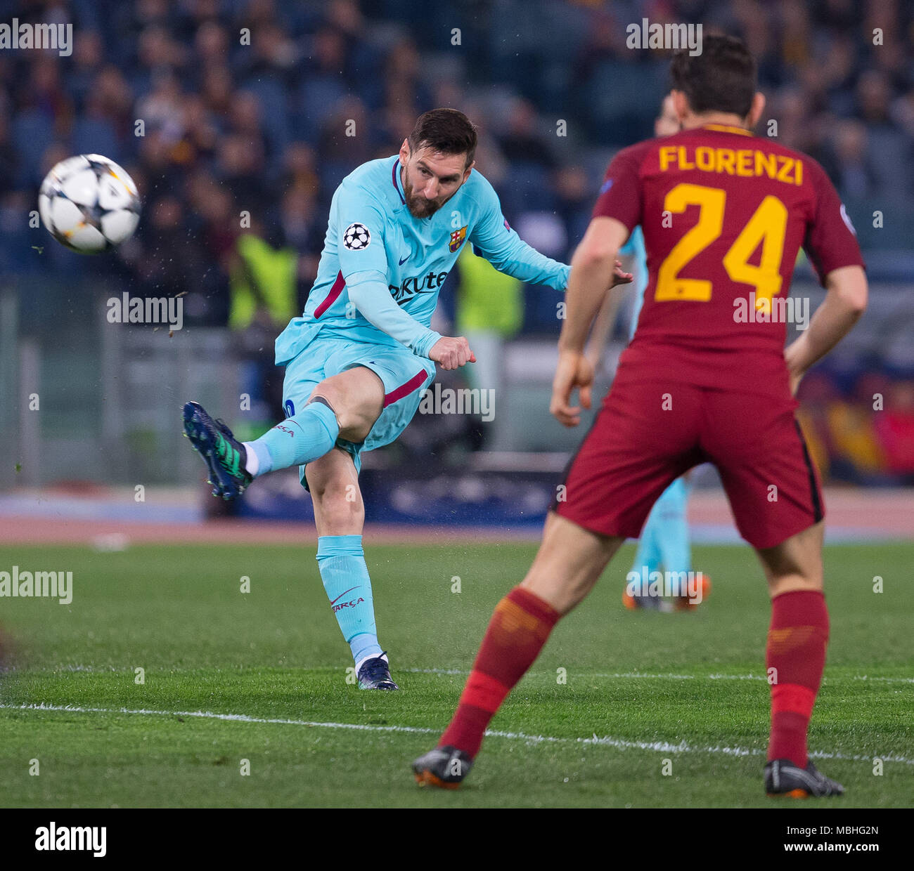 Rome, Italy. 10th Apr, 2018. Lionel Messi of Barcelona during the UEFA ...