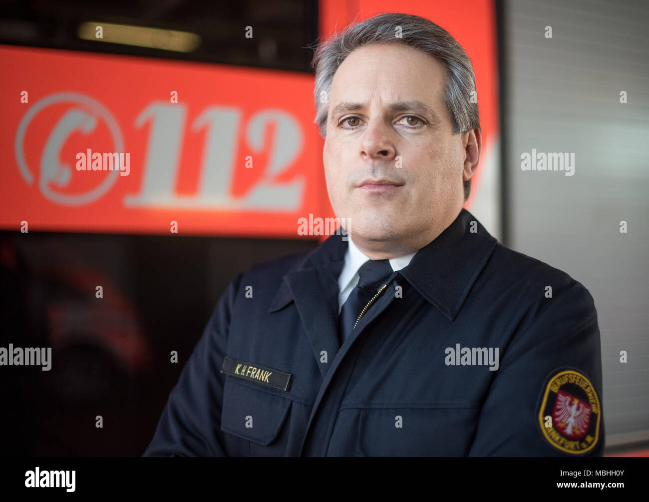 06 April 2018, Germany, Frankfurt am Main: Karl-Heinz Frank, new fire ...