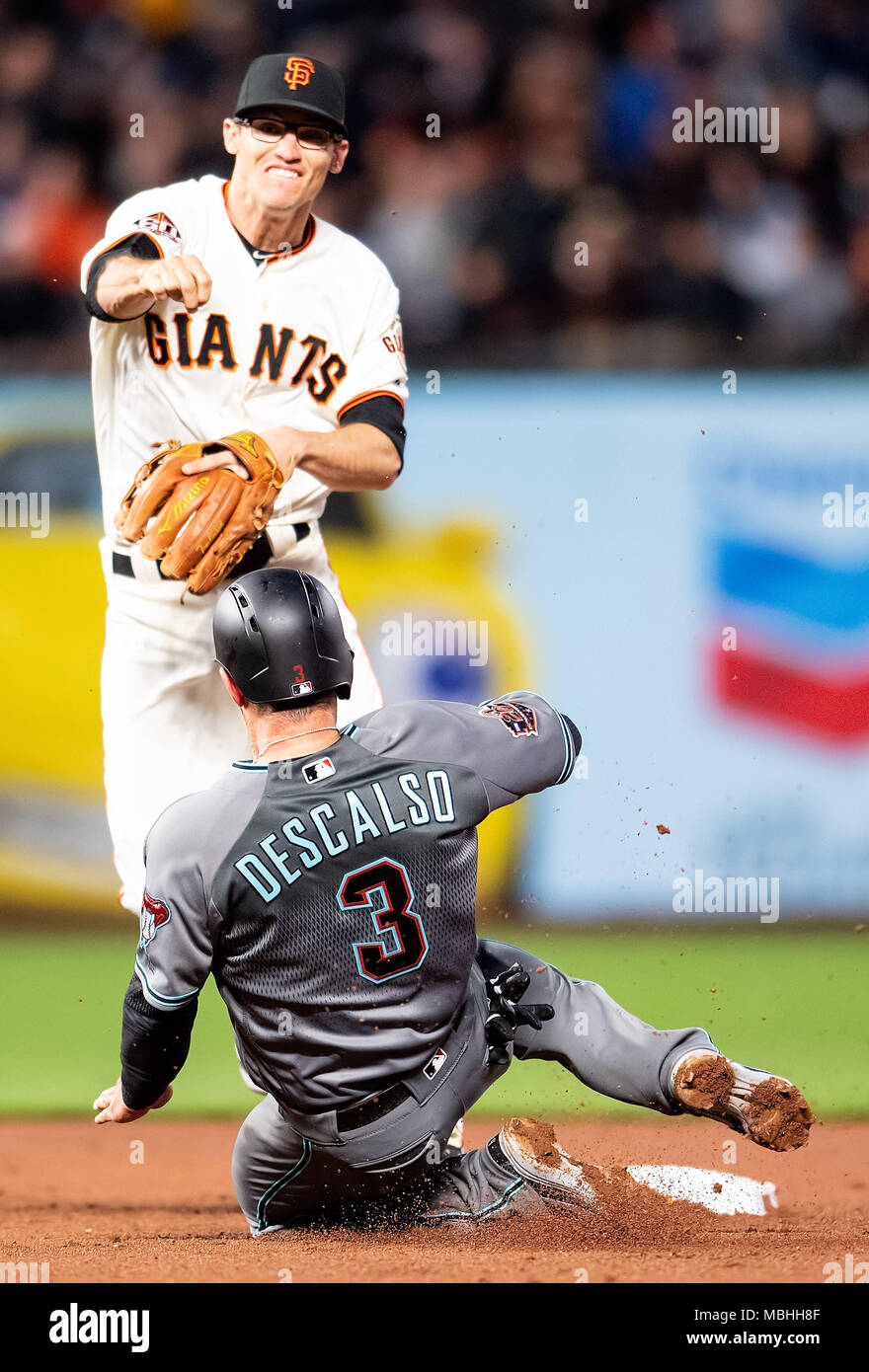 San Francisco, California, USA. 10th Apr, 2018. Arizona Diamondbacks ...