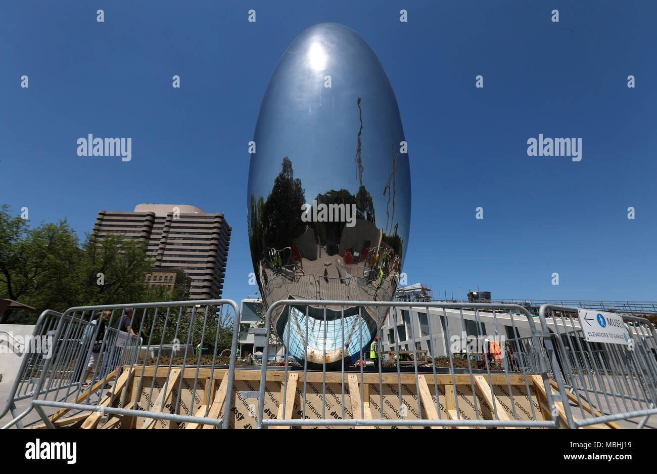 Houston. 10th Apr, 2018. Photo taken on April 10, 2018 shows the newly ...