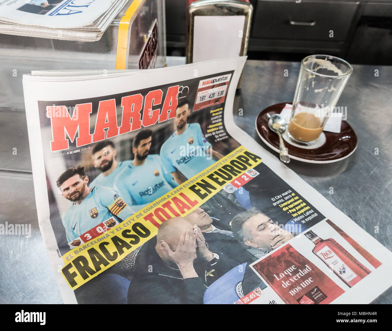 Gran Canaria, Canary Islands, Spain. 11th April, 2018. "Fracaso total ...