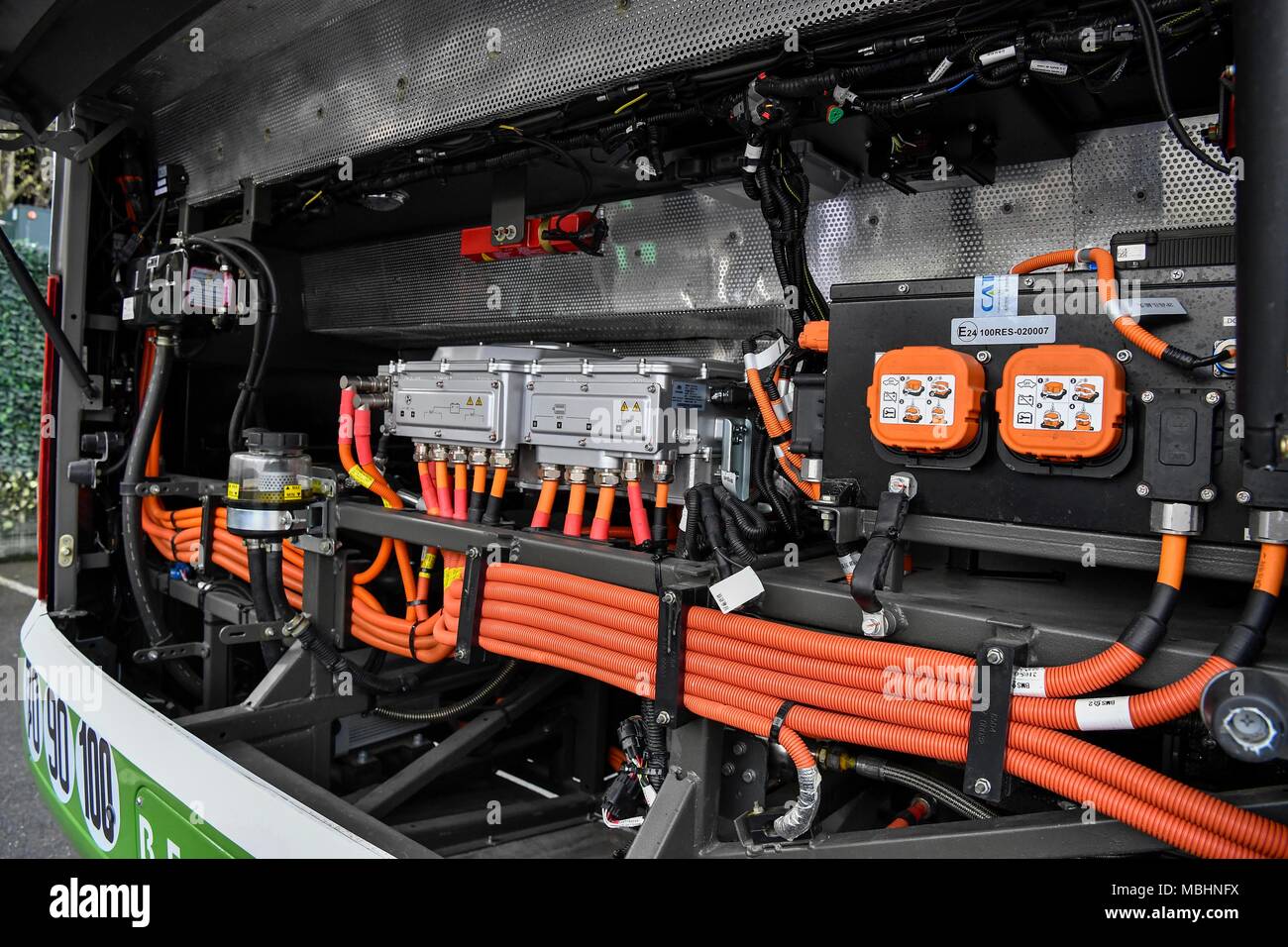 Paris. 10th Apr, 2018. Photo taken on April 10, 2018 shows transformers ...