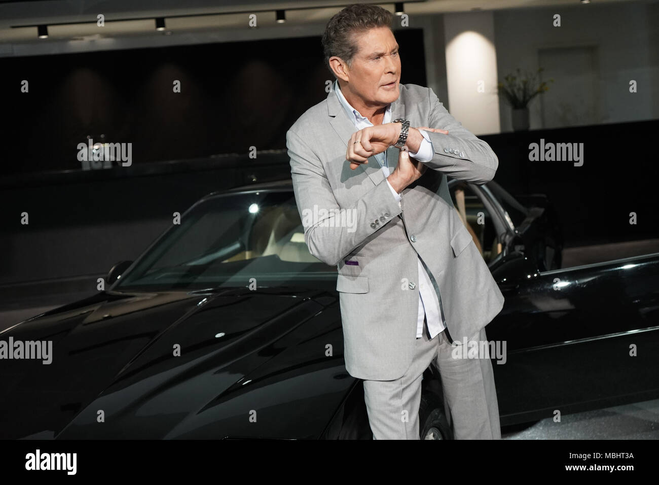 11 April 2018, Germany, Berlin: David Hasselhoff, American singer and ...