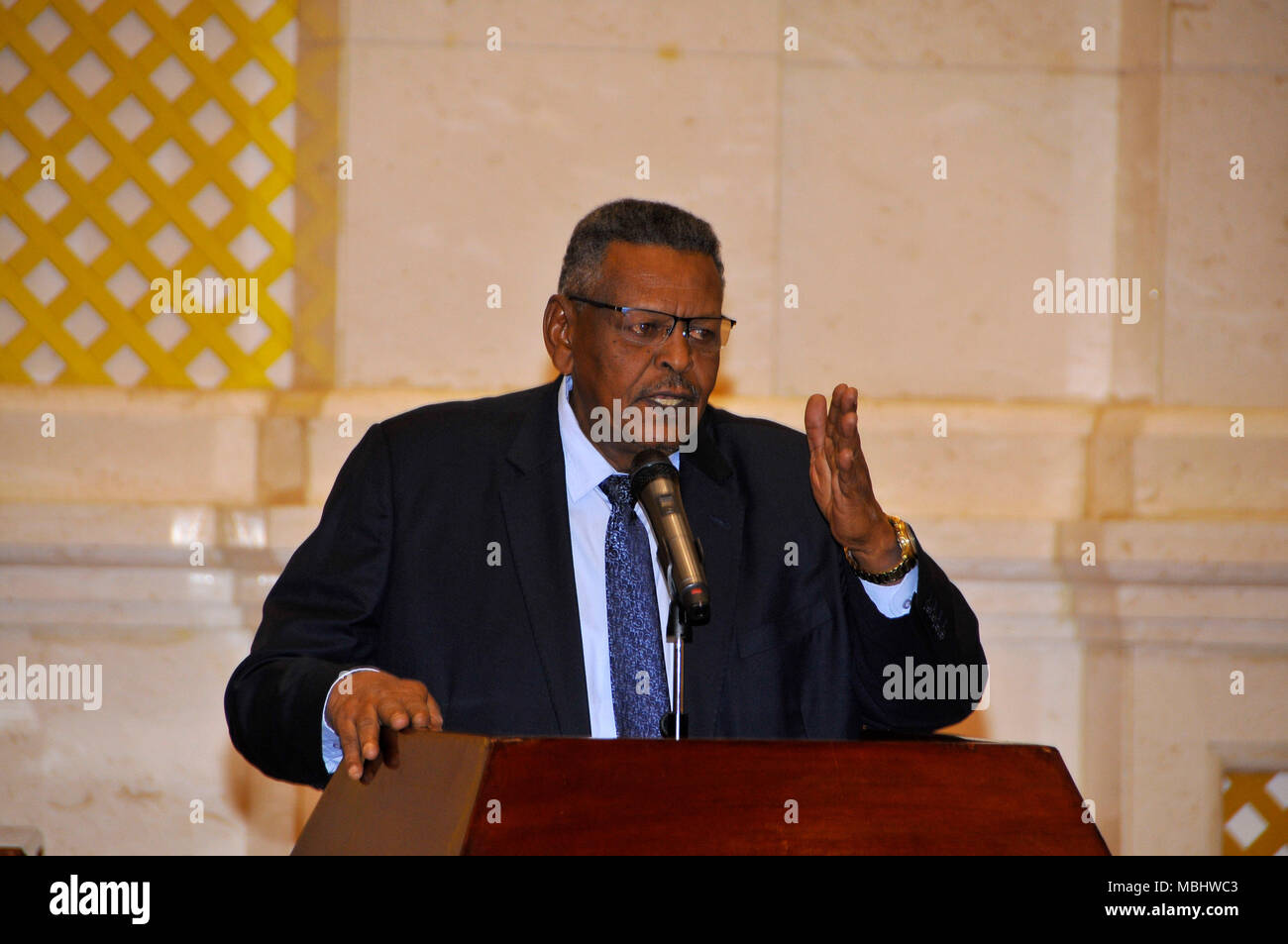 Khartoum, Sudan. 11th Apr, 2018. Sudan's First Vice-President Bakri ...