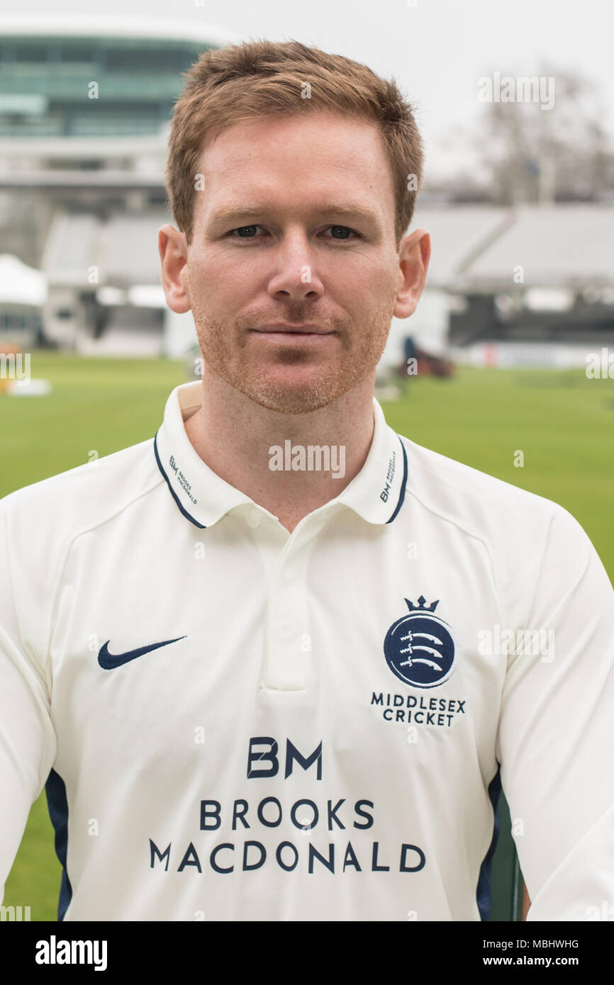 London, UK. 11th Apr, 2018. Eoin Morgan of Middlesex County Cricket ...