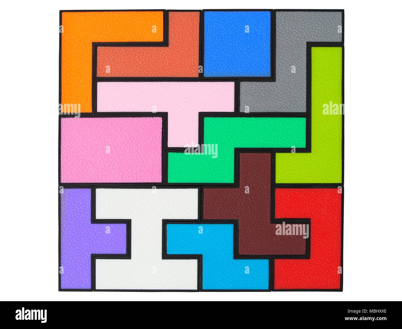 Square shape made from puzzle isolated on white Stock Photo - Alamy