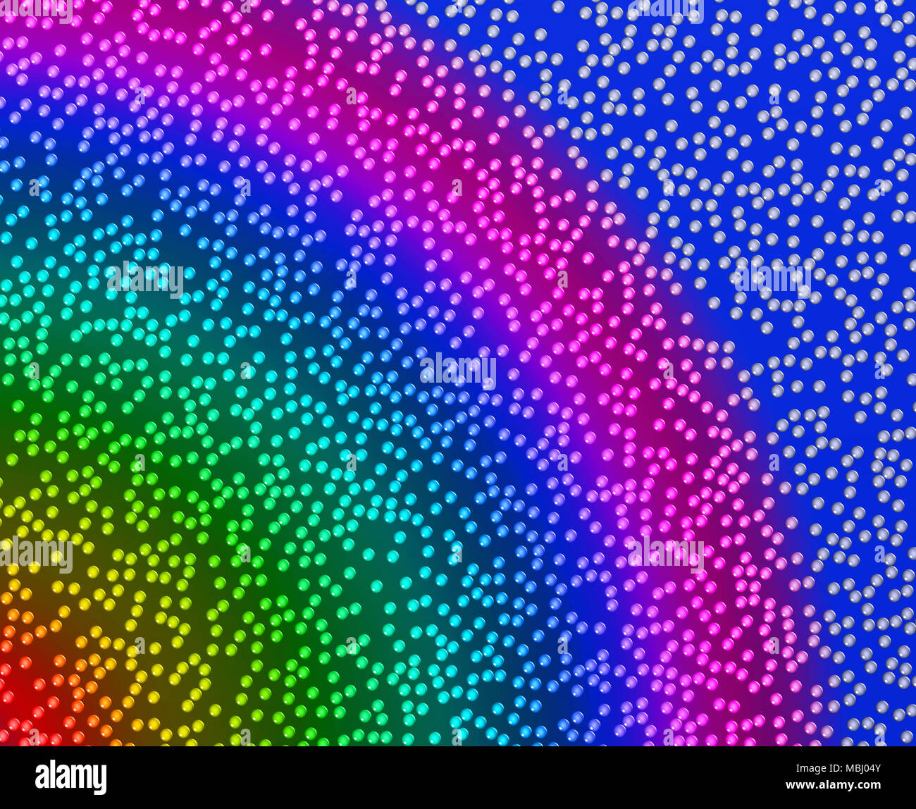 Abstract background of tiny balls creating a rainbow of color Stock ...