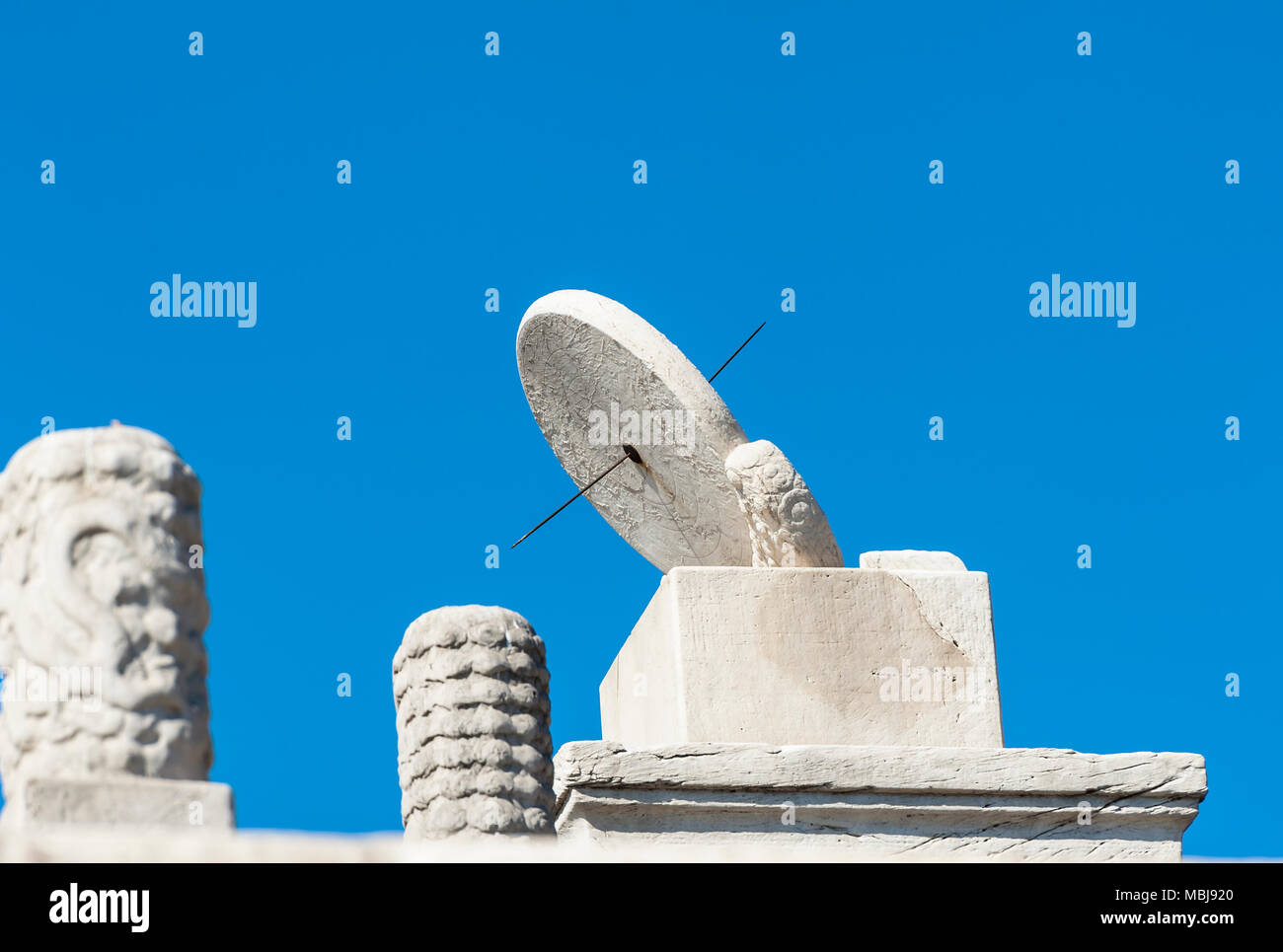 Ancient timekeeping instrument - Sundial in Forbidden City Stock Photo ...