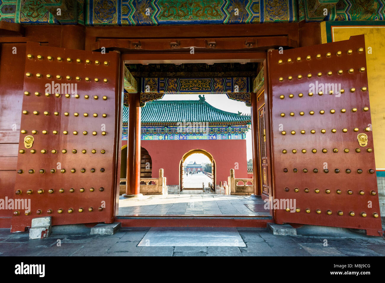 The red gate of Forbidden City Stock Photo - Alamy
