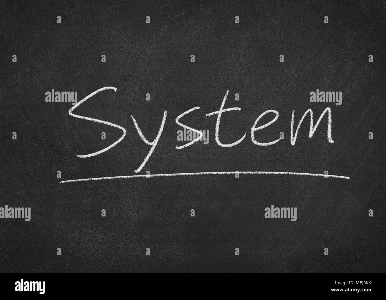 system concept word on a blackboard background Stock Photo - Alamy