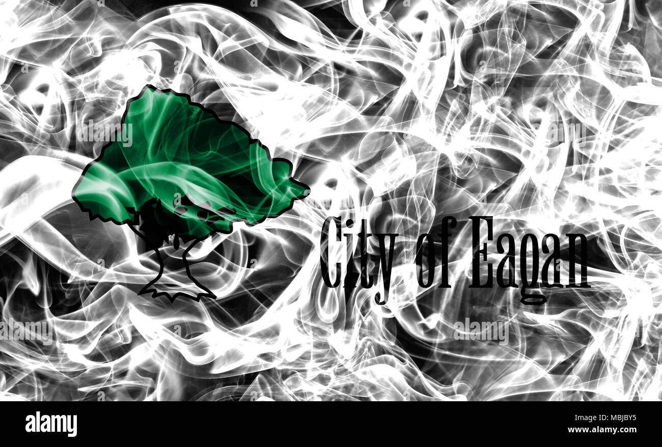 Eagan city smoke flag, Minnesota State, United States Of America Stock ...