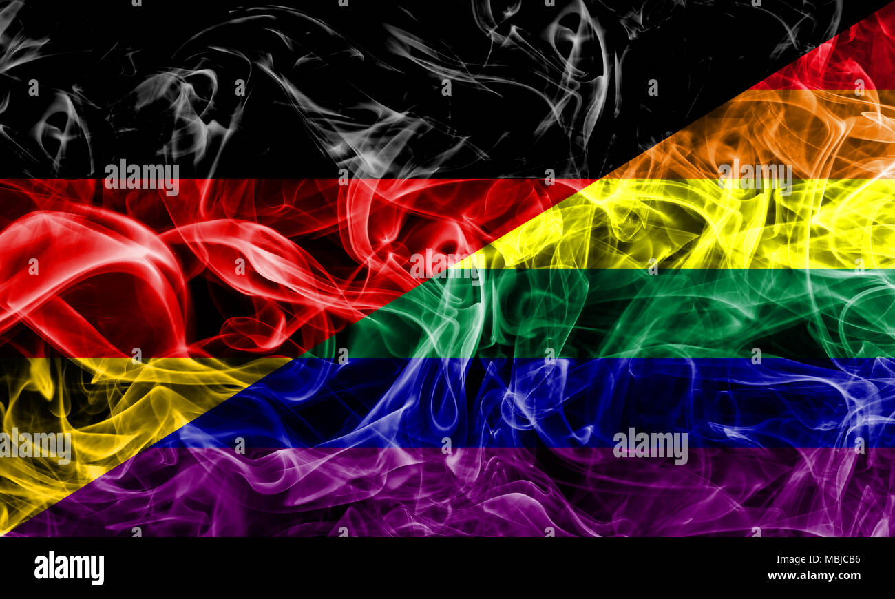 Germany Gay smoke flag, LGBT Germany flag Stock Photo - Alamy