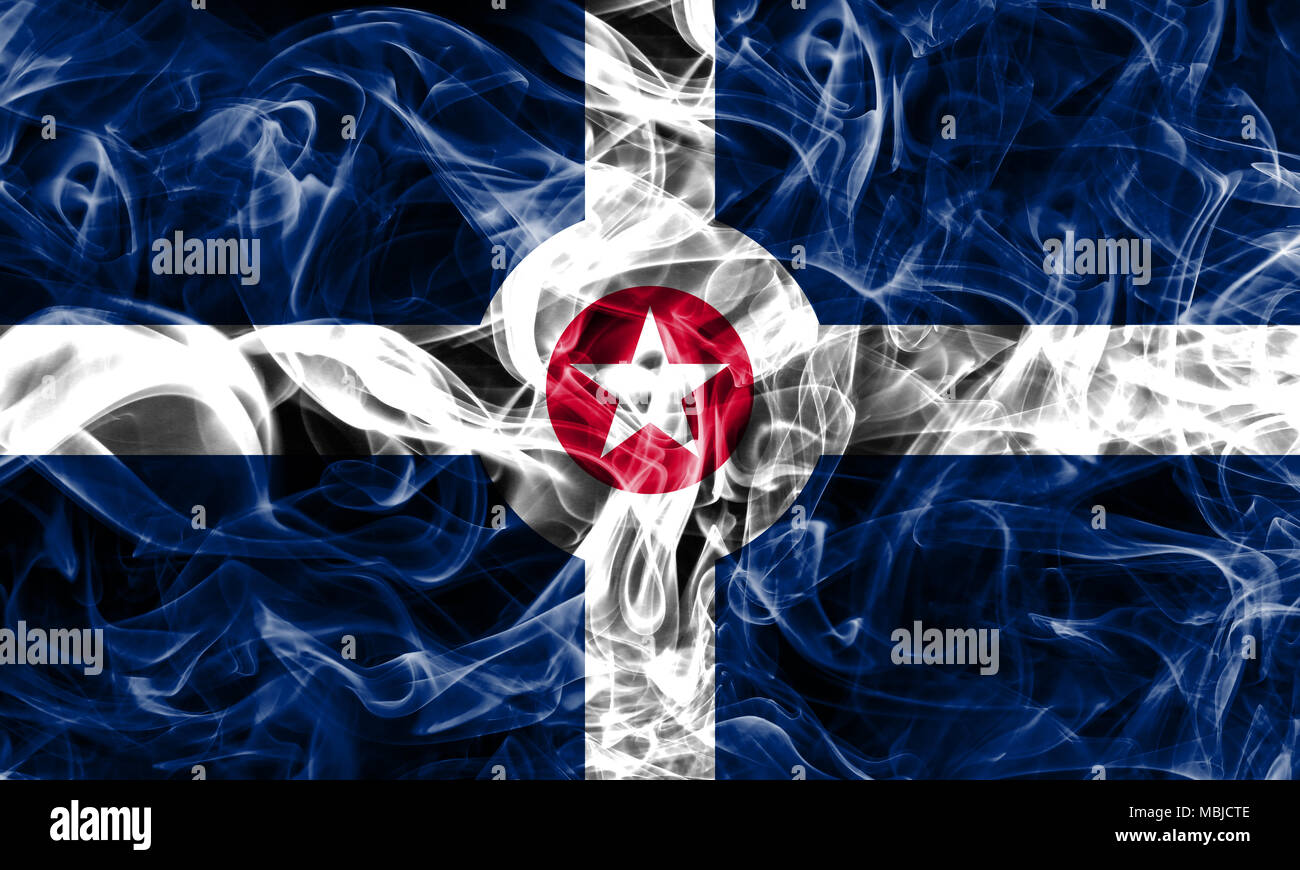 Indianapolis city smoke flag, Indiana State, United States Of America ...