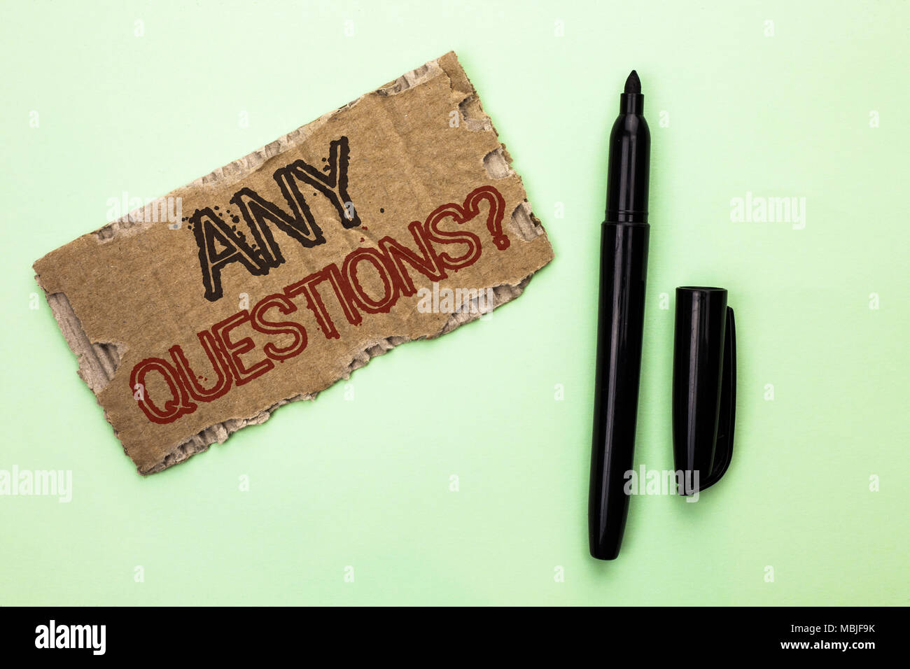 Word writing text Any Questions Question. Business concept for Need to ...