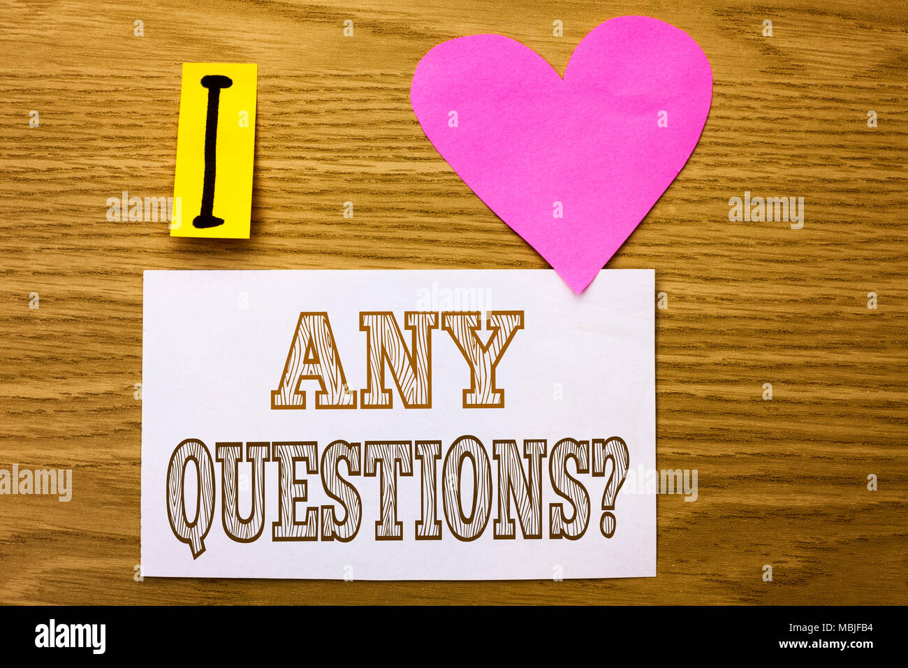 Word writing text Any Questions Question. Business concept for Need to ...