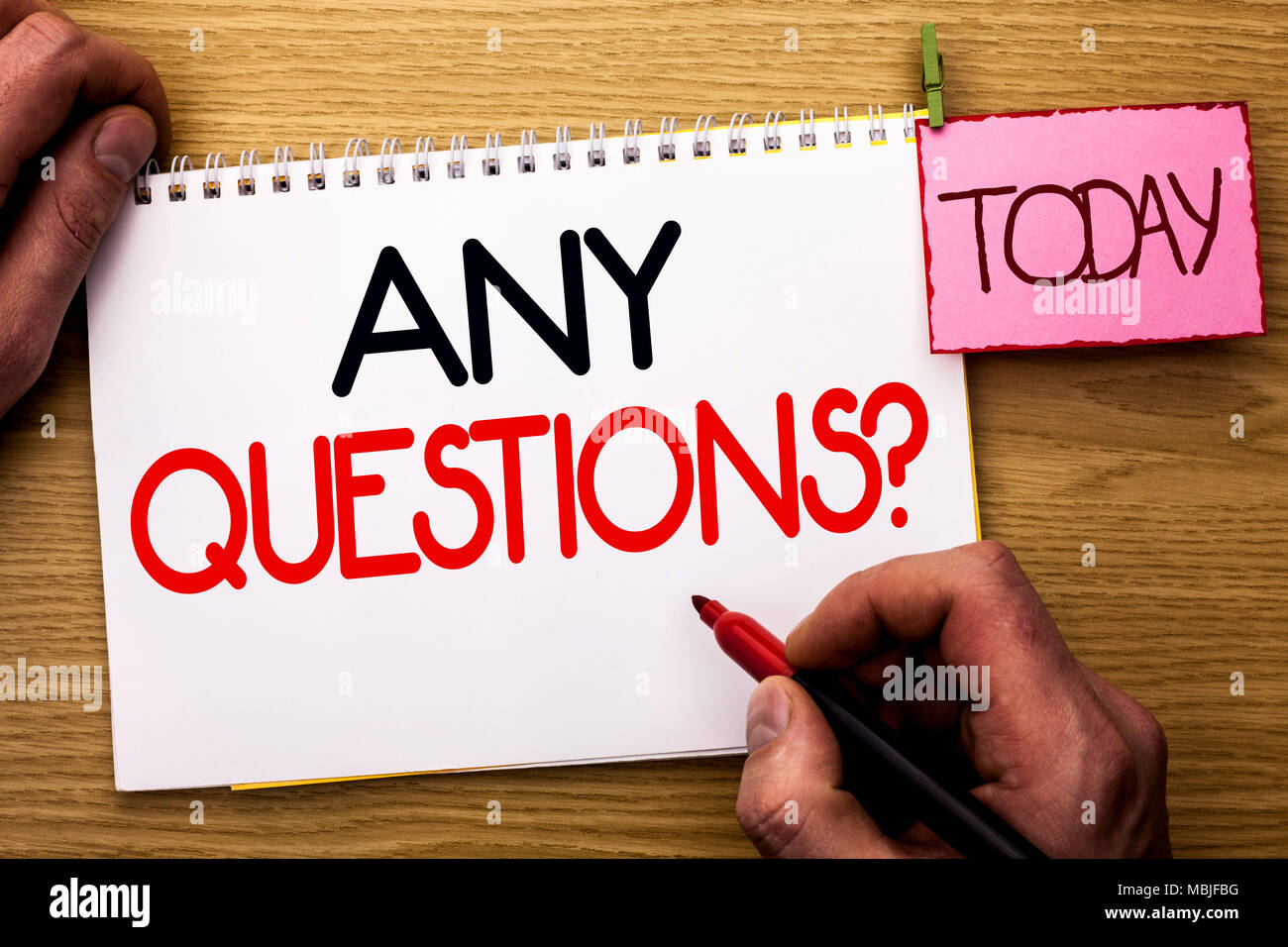 Word writing text Any Questions Question. Business concept for Need to ...