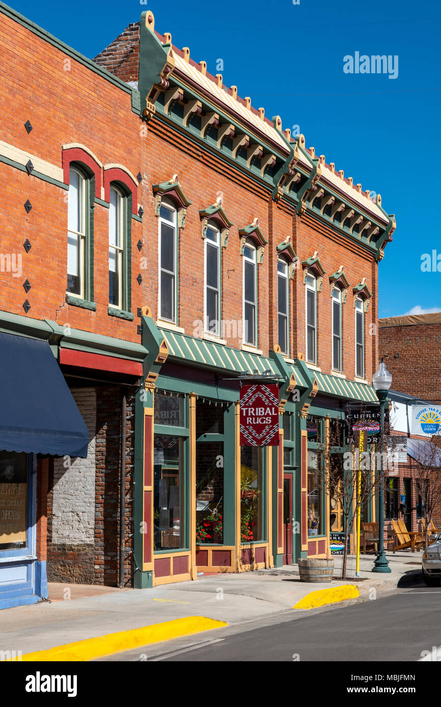 National Historic District; shops in downtown Salida; Colorado; USA ...
