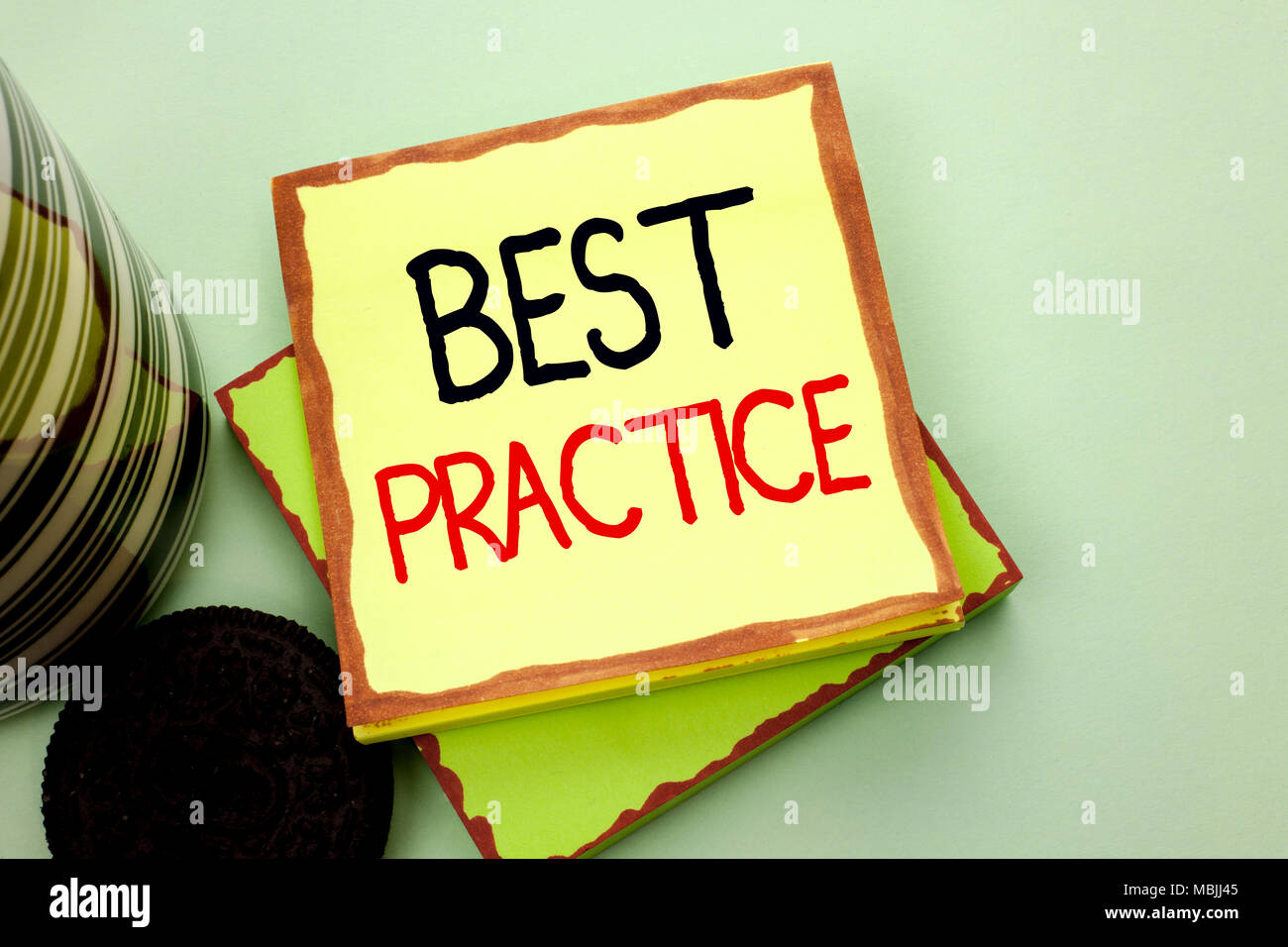 Conceptual hand writing showing Best Practice. Business photo ...