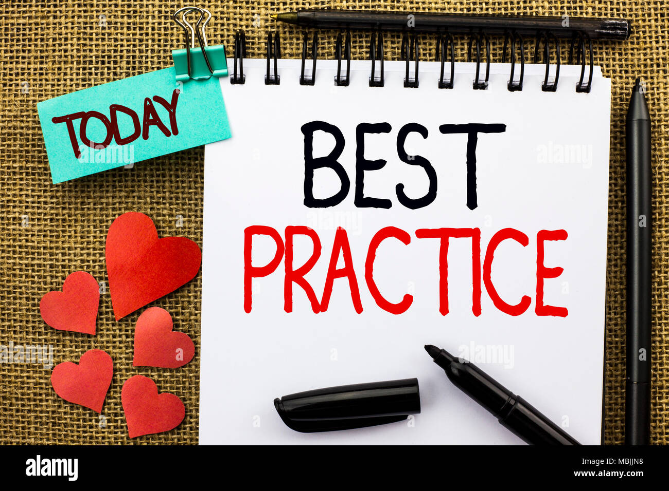 Writing note showing Best Practice. Business photo showcasing Better ...