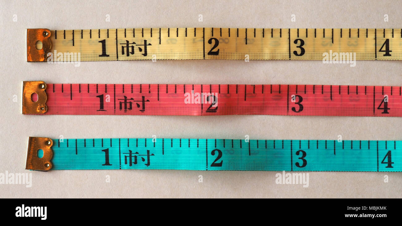 Tailor tape ruler in Cun aka the Chinese Inch measuring unit Stock Photo Alamy