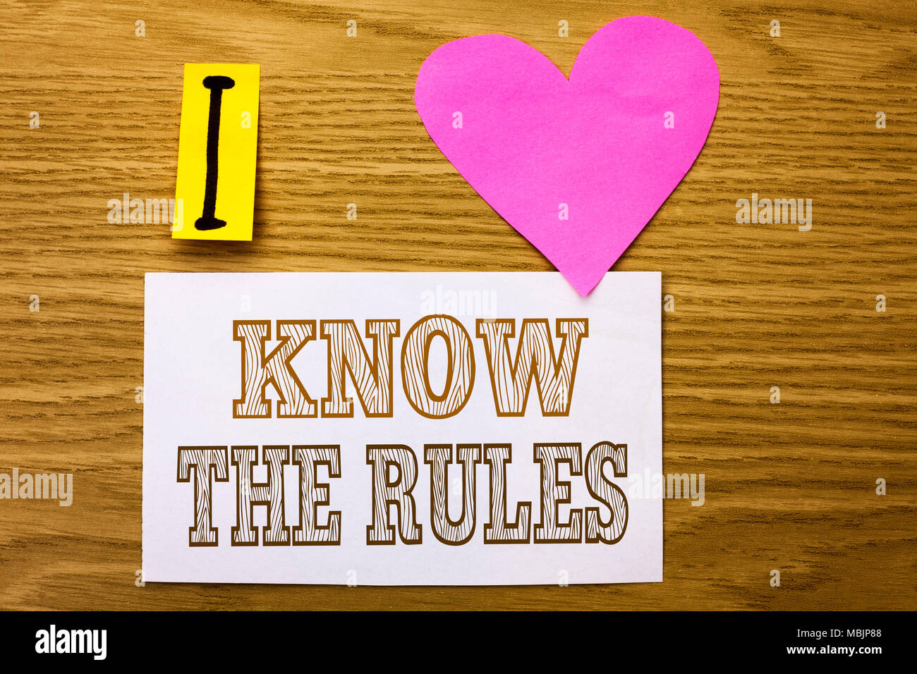 Word writing text Know The Rules. Business concept for Be aware of the ...