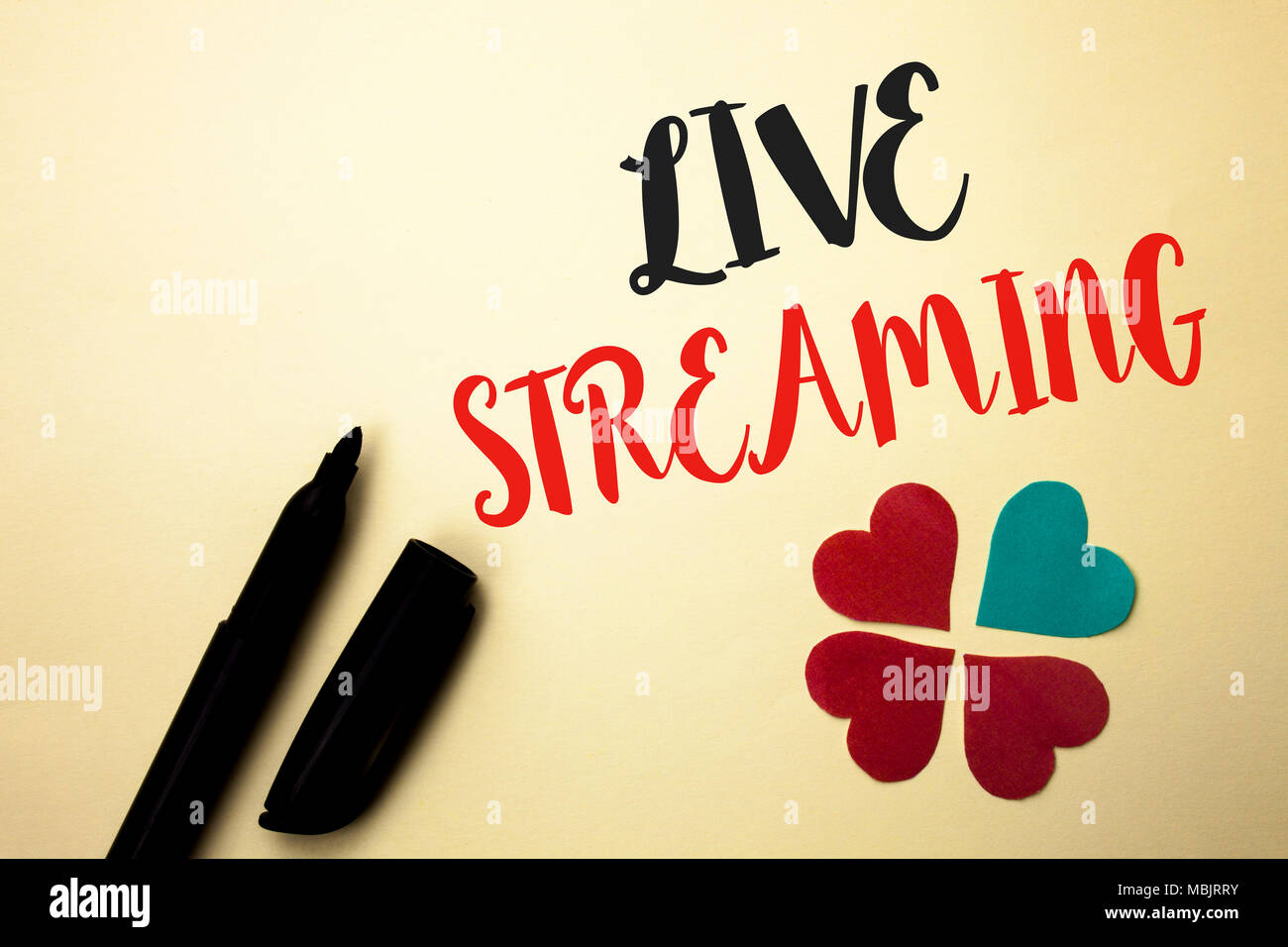 Word writing text Live Streaming. Business concept for Media real-time ...