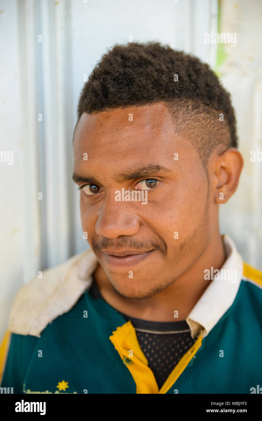 Portrait of a young man, Tari Valley, Papua New Guinea Stock Photo - Alamy