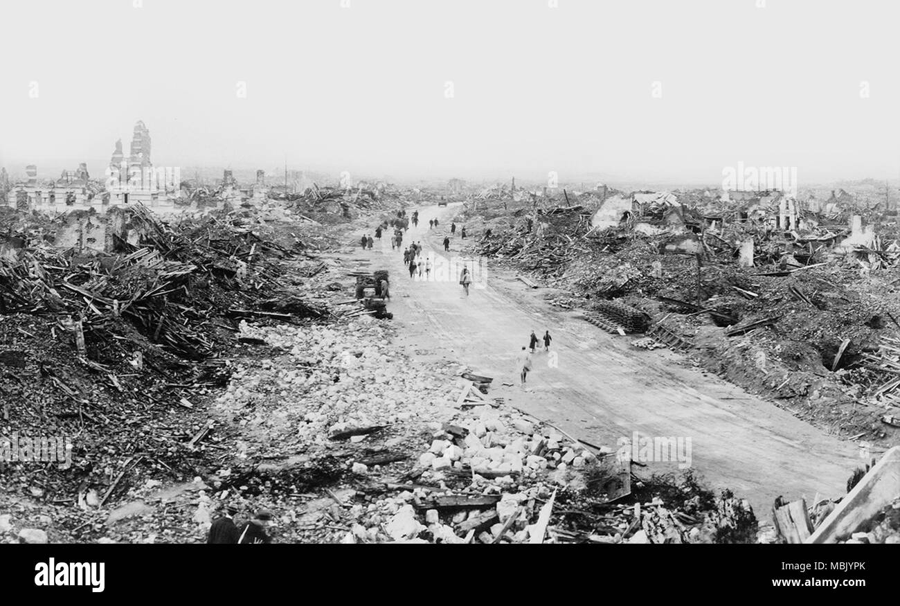 Coal Mines Useless from German Bombardment Stock Photo - Alamy