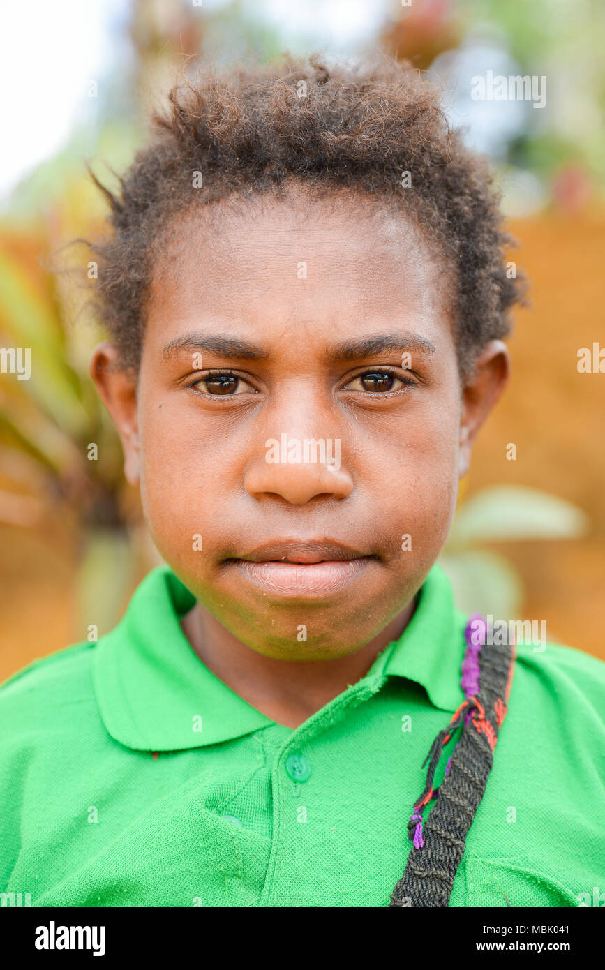 Portrait of a young boy, Tari Valley, Papua New Guinea Stock Photo - Alamy