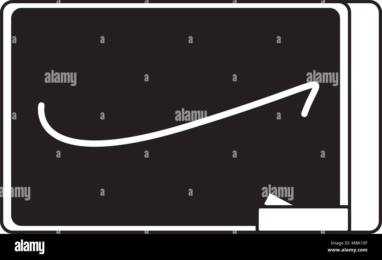 school chalkboard icon over white background, vector illustration Stock ...