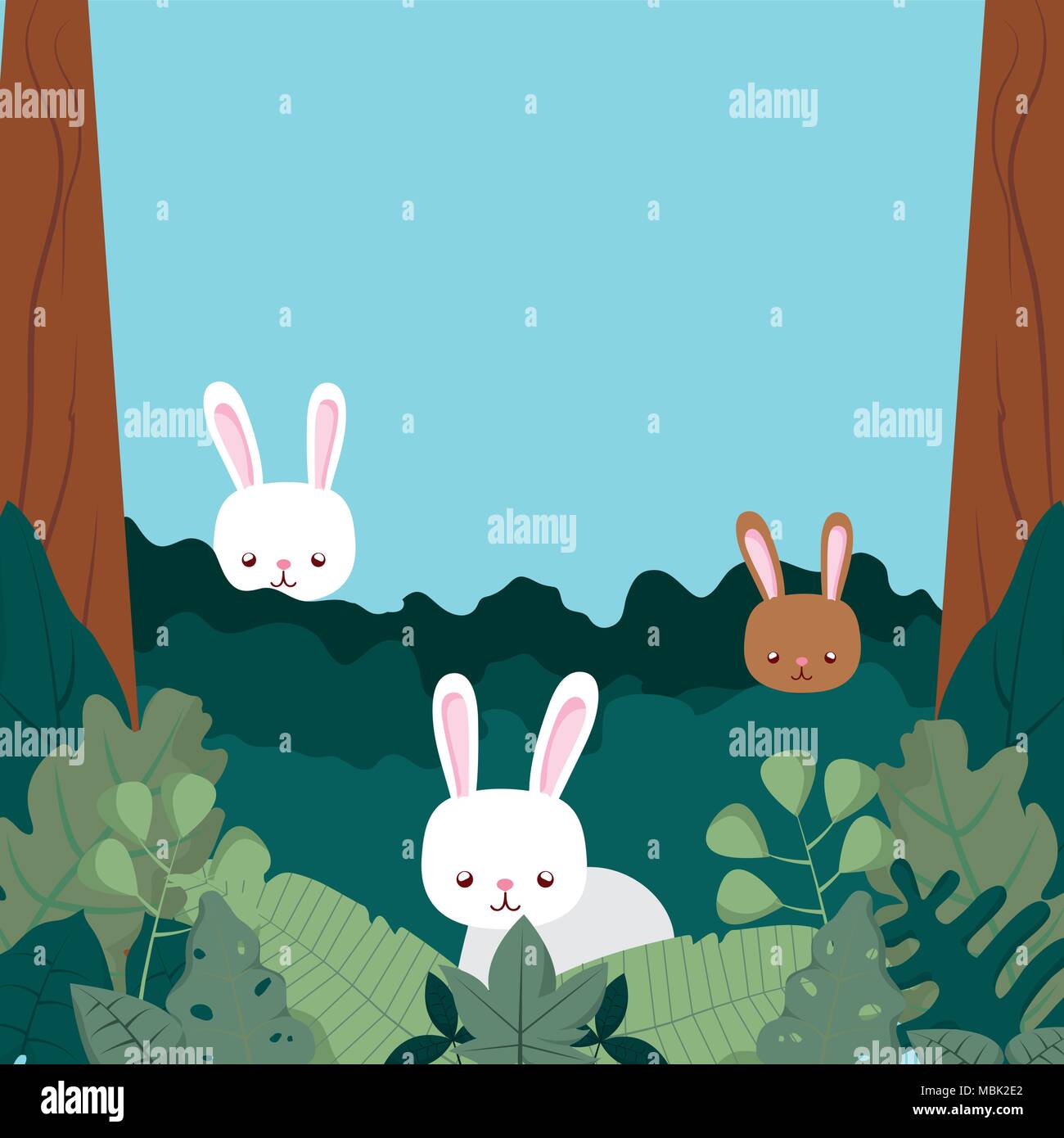 Rabbits cute animals cartoons Stock Vector Image & Art - Alamy