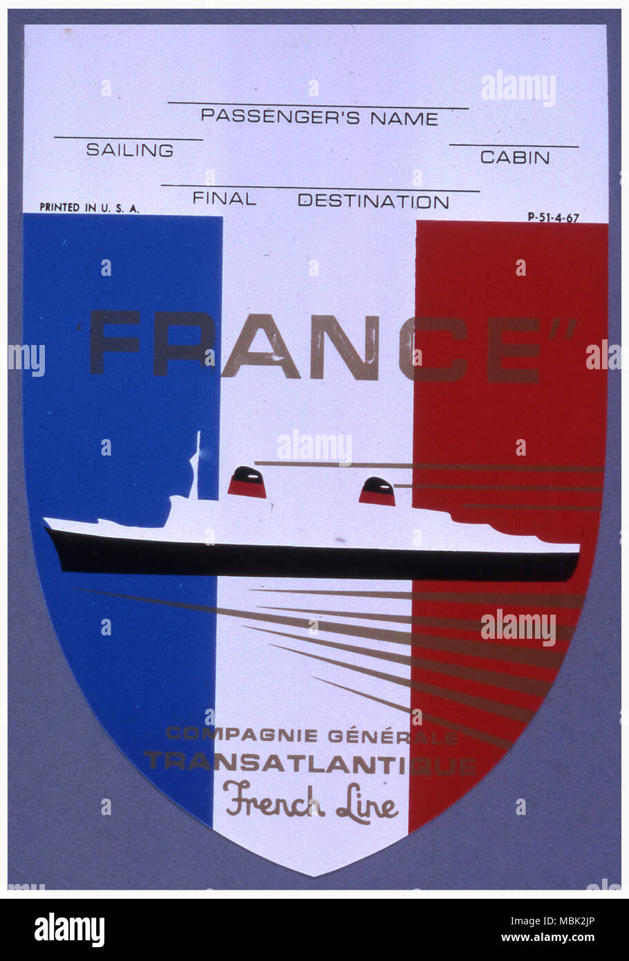 French Lines - Transatlantique Stock Photo - Alamy