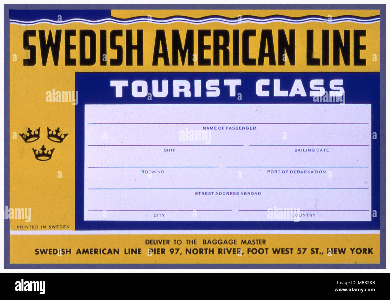 Swedish American Line Stock Photo - Alamy