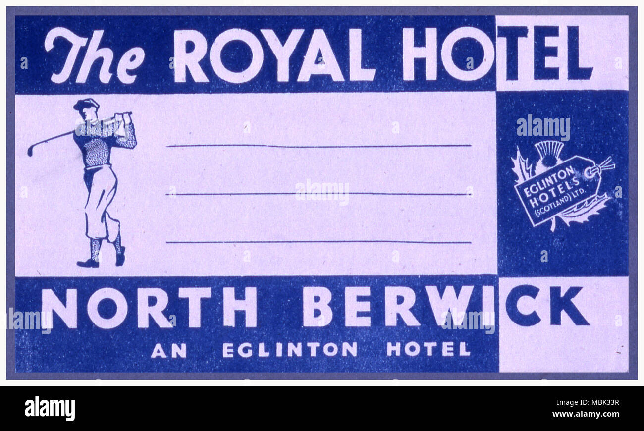 Scotland hotel label hi-res stock photography and images - Alamy