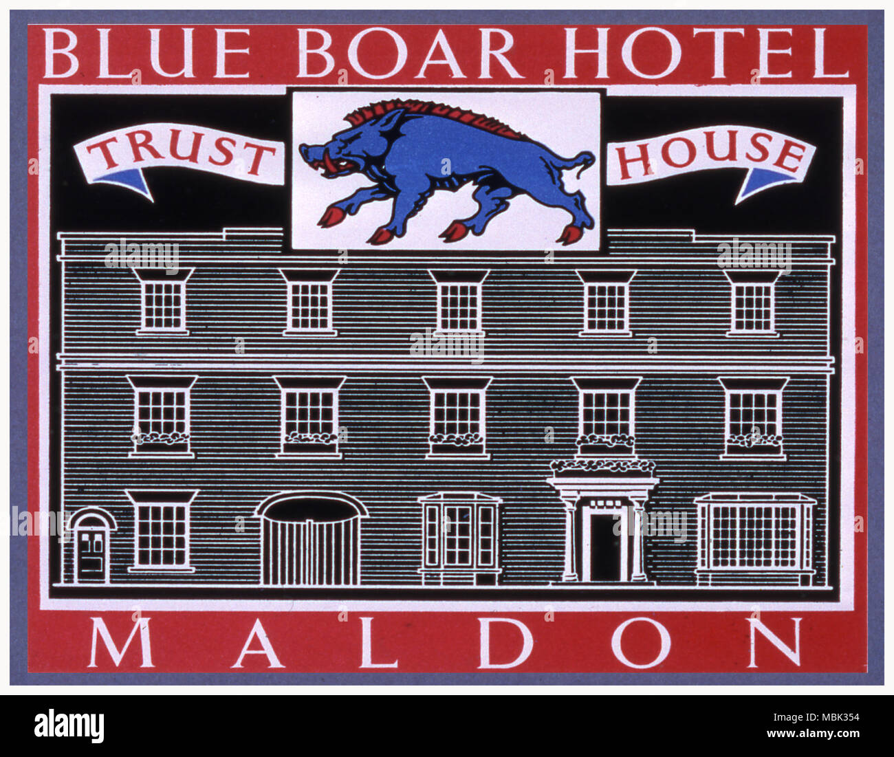 Blue Boar Hotel Stock Photo - Alamy