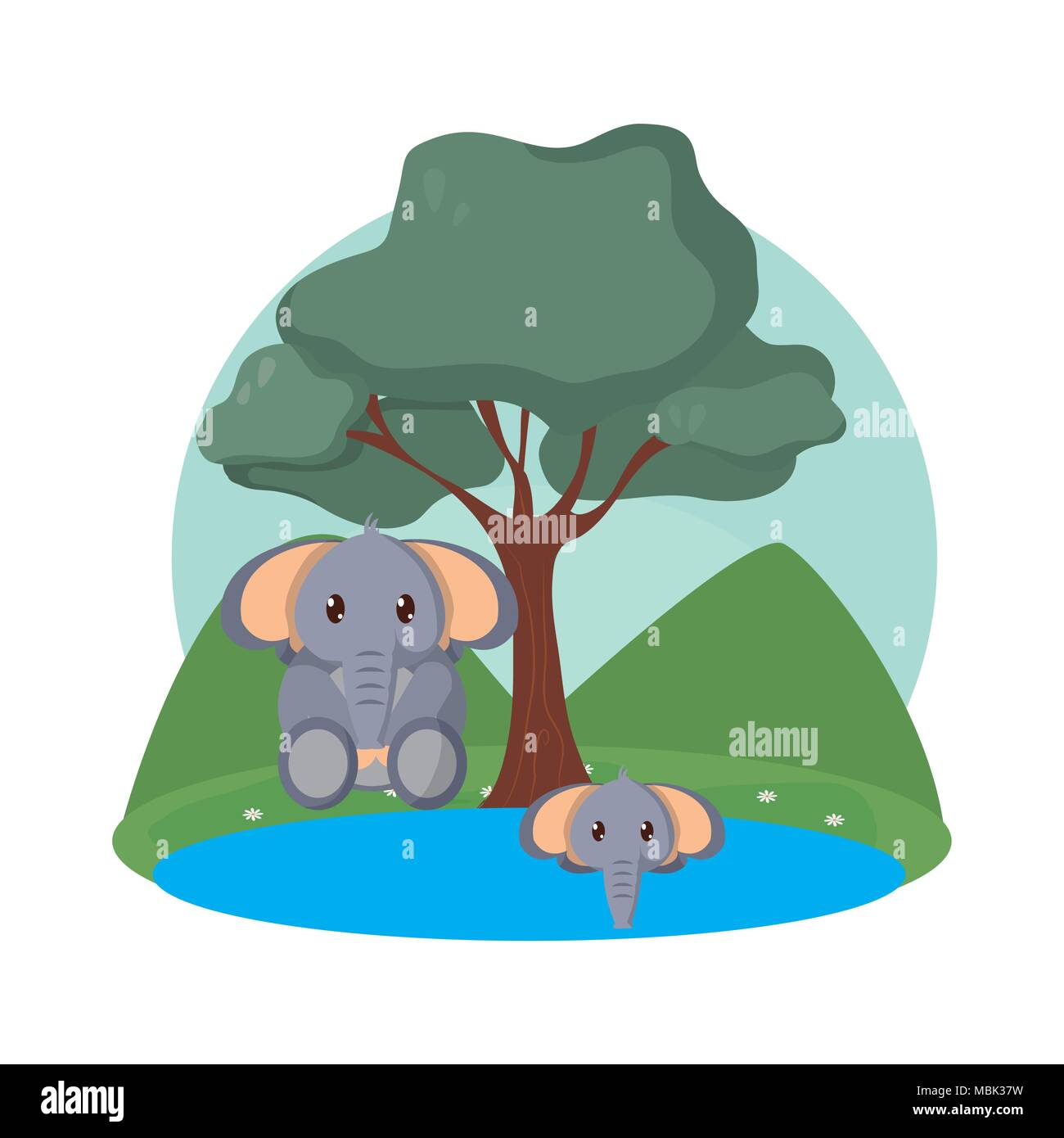 Cartoon Elephant Family Pictures