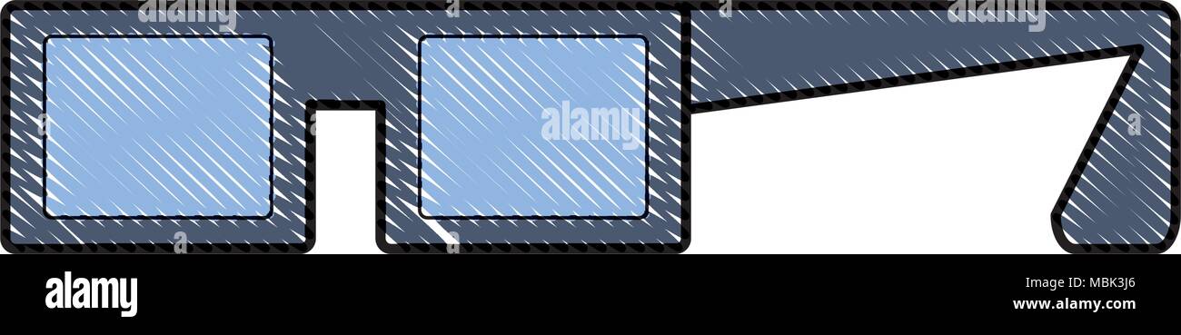 square glasses icon over white background, colorful design. vector ...