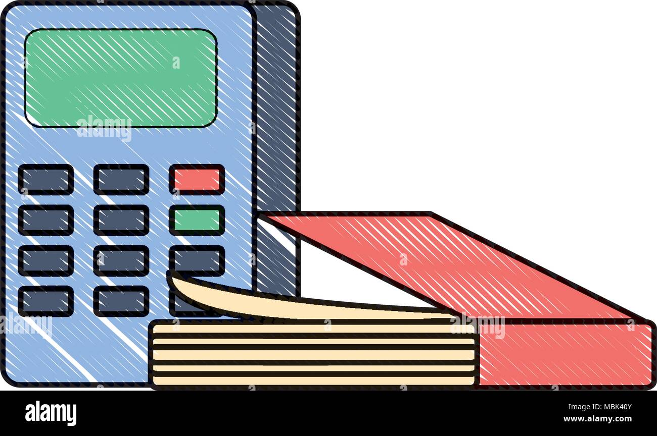 book and calculator icon over white background, colorful design. vector ...