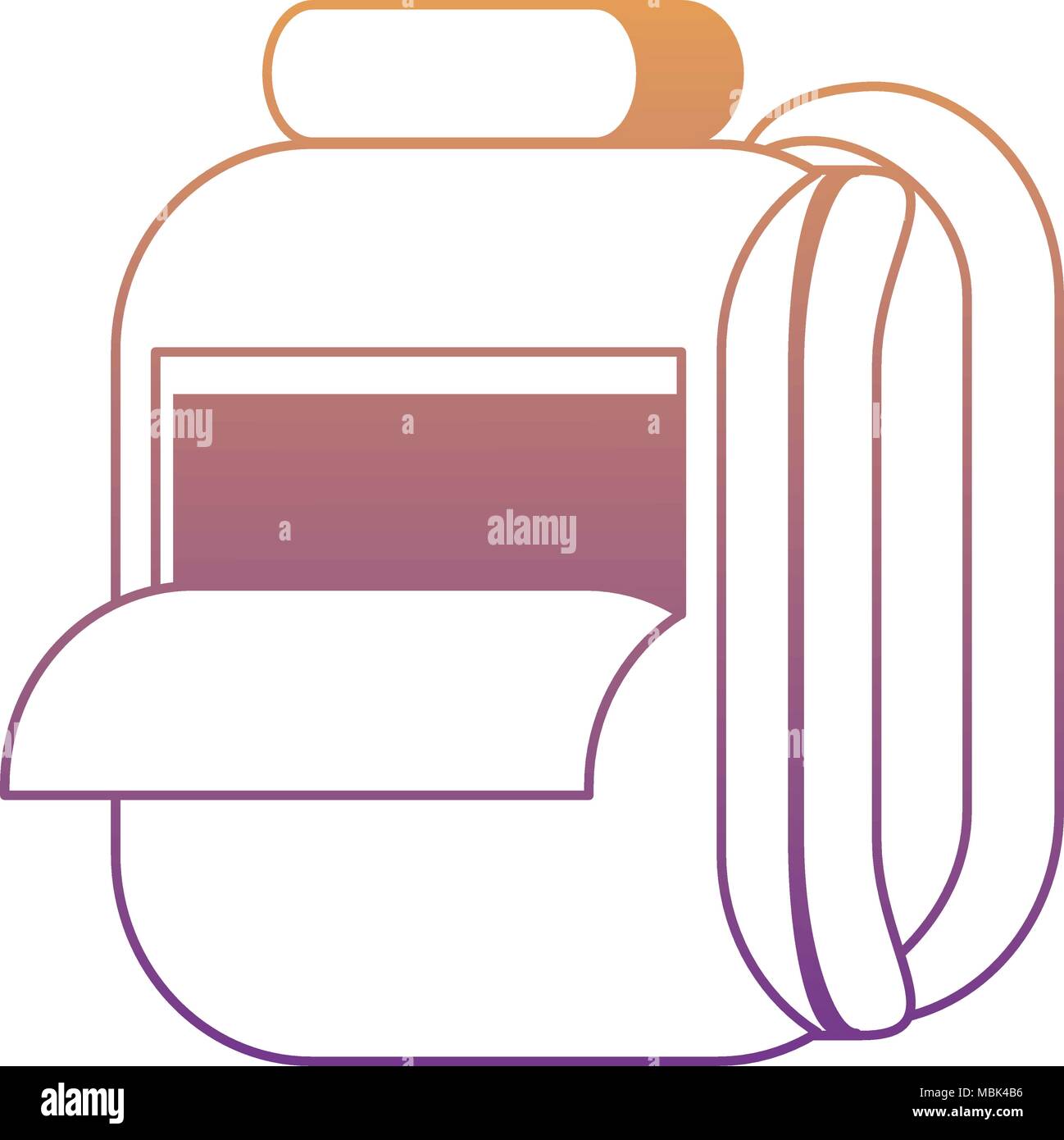 school backpack icon over white background, colorful design. vector ...